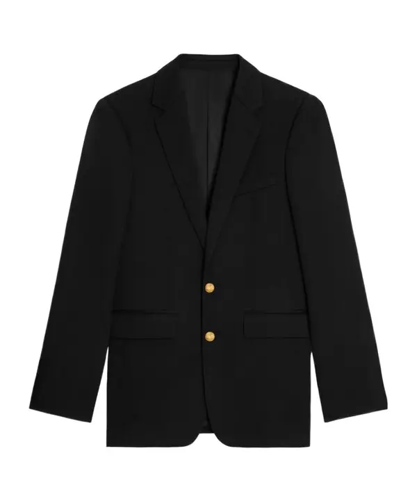 Celine Classic Jacket In Diagonal Wool