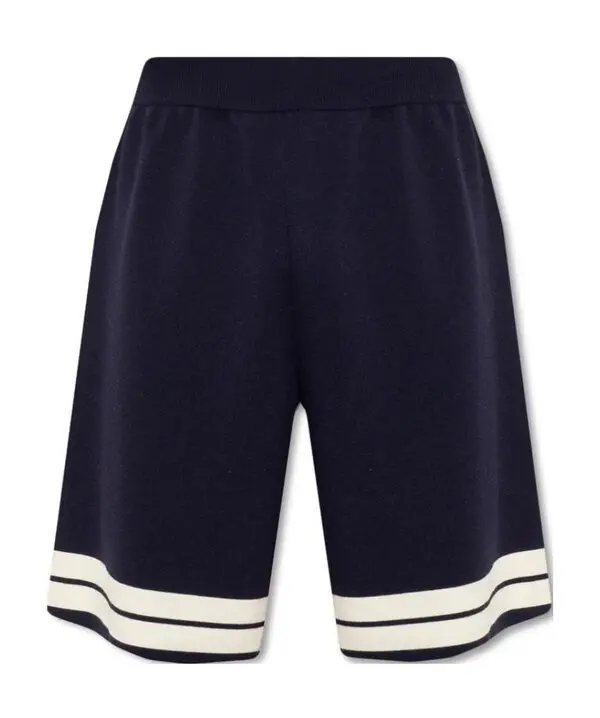 Palm Angels Horizontal Stripe Detail Knit Shorts