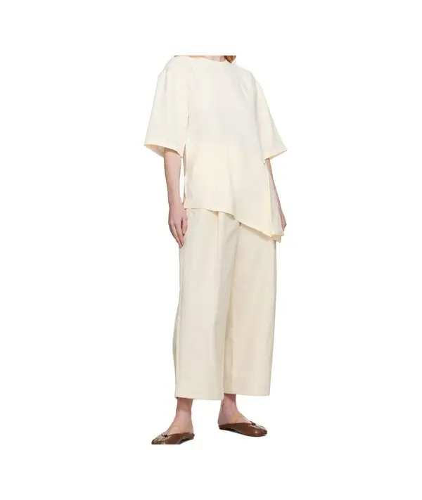 Studio Nicholson Vichy Asymmetrical Top - White
