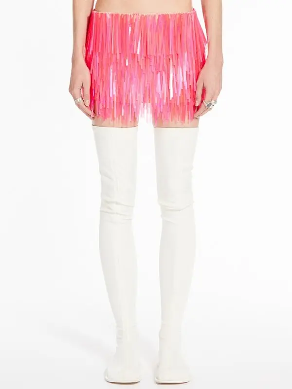 Sportmax Fringe-design Tiered Mini Skirt