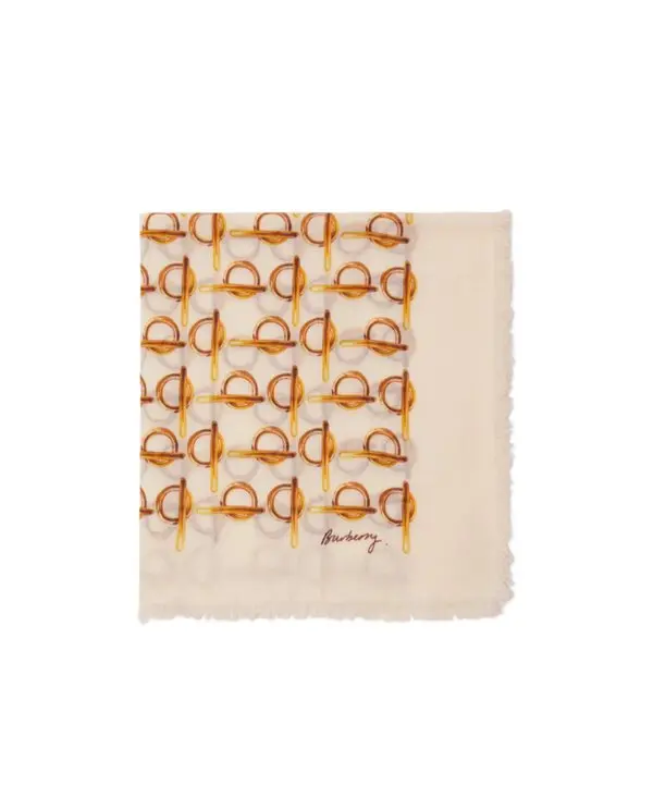 Burberry B-printed Frayed-edge Scarf