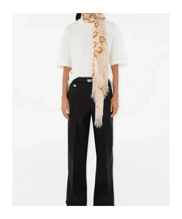 Burberry B-printed Frayed-edge Scarf