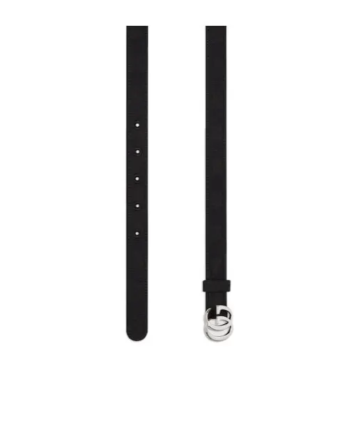 Gucci Gg Marmont Thin Belt - Black