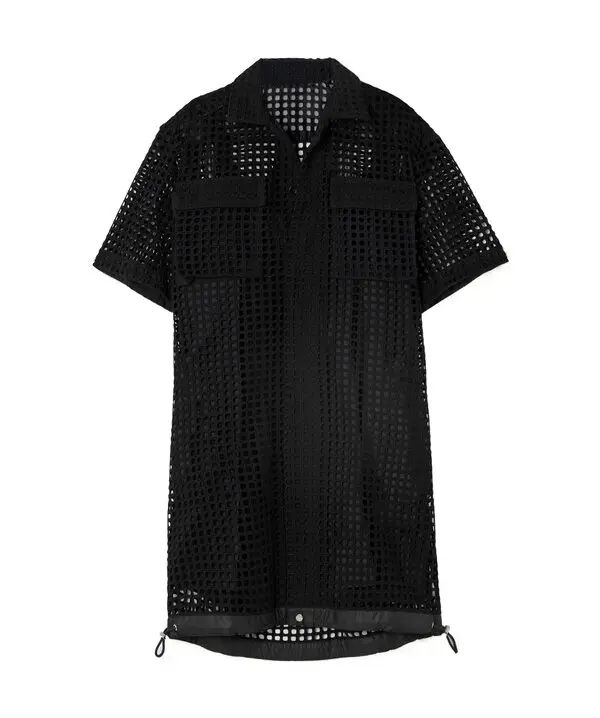 Sacai Short Sleeve Dress With Pockets