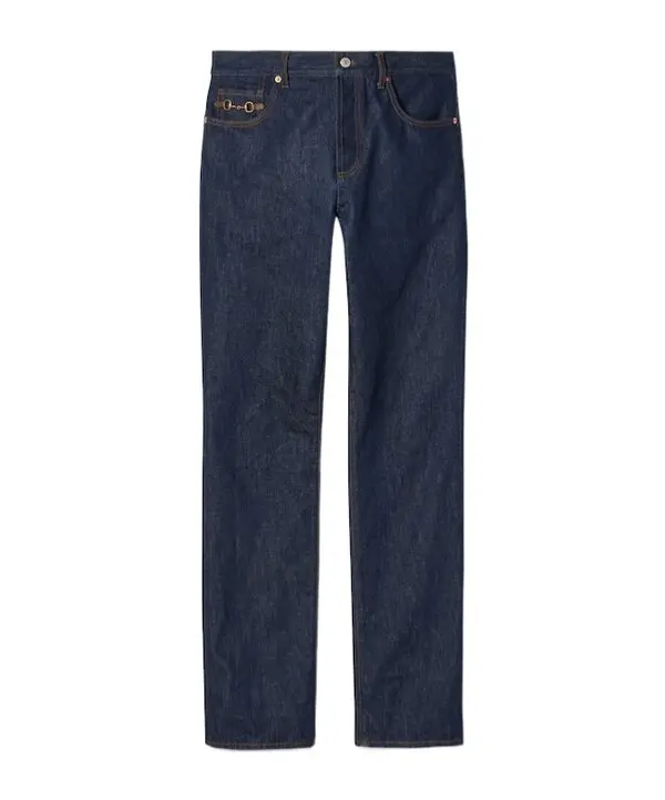 Gucci Horsebit Detail Denim Jeans