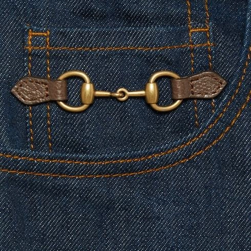 Gucci Horsebit Detail Denim Jeans