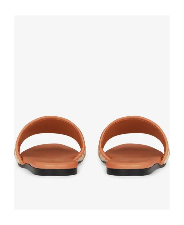 Givenchy 4g Embroidered Raffia Flat Sandals