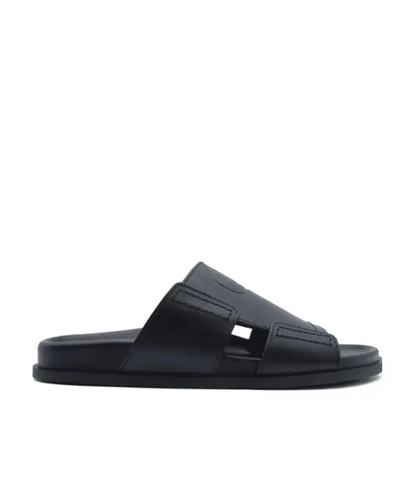 Valentino Garavani Vlogo Signature Slip-on Sandals - Black