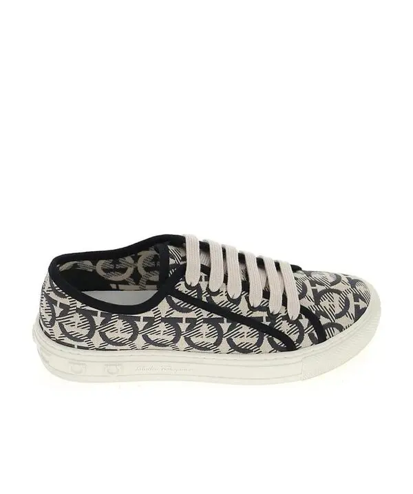 FERRAGAMO Printed Lace-up Sneakers