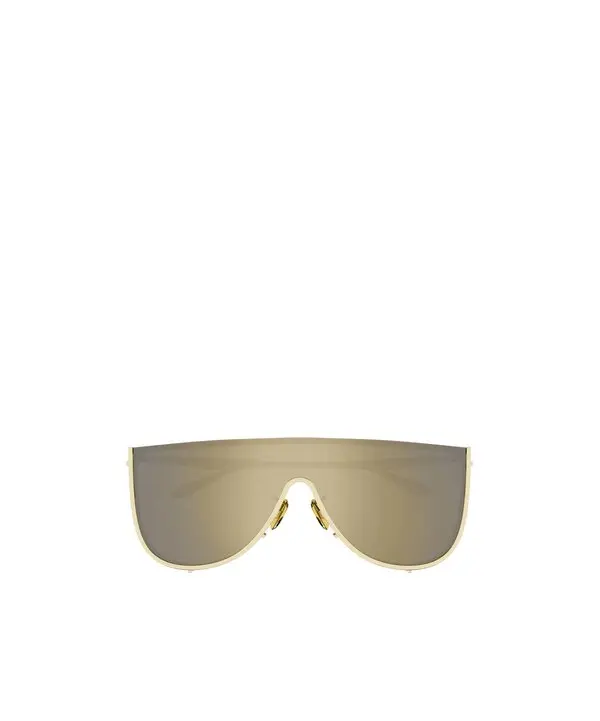 Alaïa Shield-frame Curved Tip Sunglasses - Golden