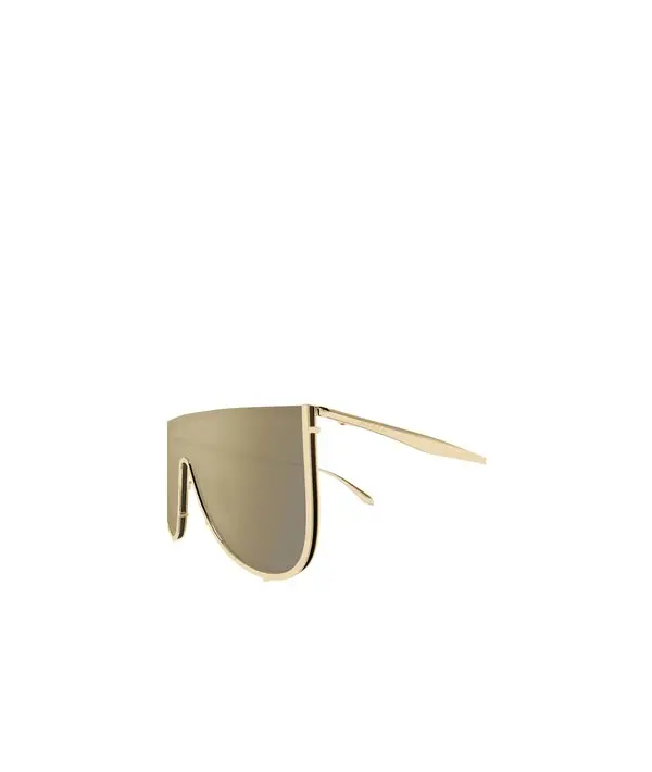 Alaïa Shield-frame Curved Tip Sunglasses - Golden