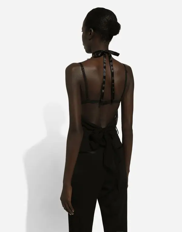 Dolce & Gabbana Chiffon Top With Floral Embellishment