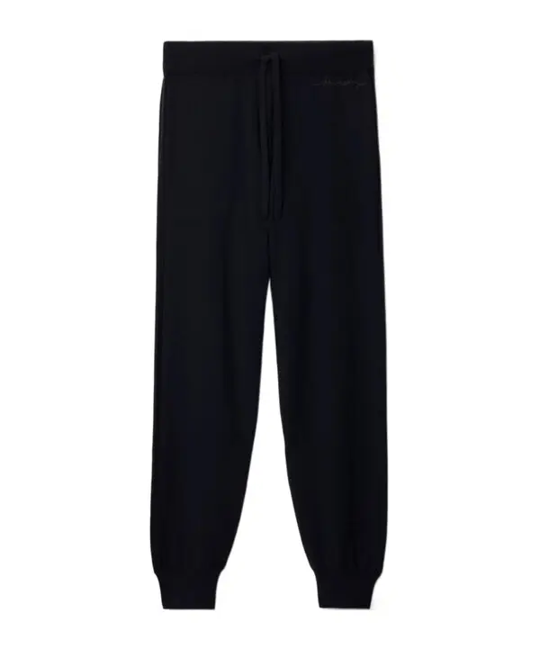 Burberry Logo Embroidered Knitted Jogging Pants - Storm