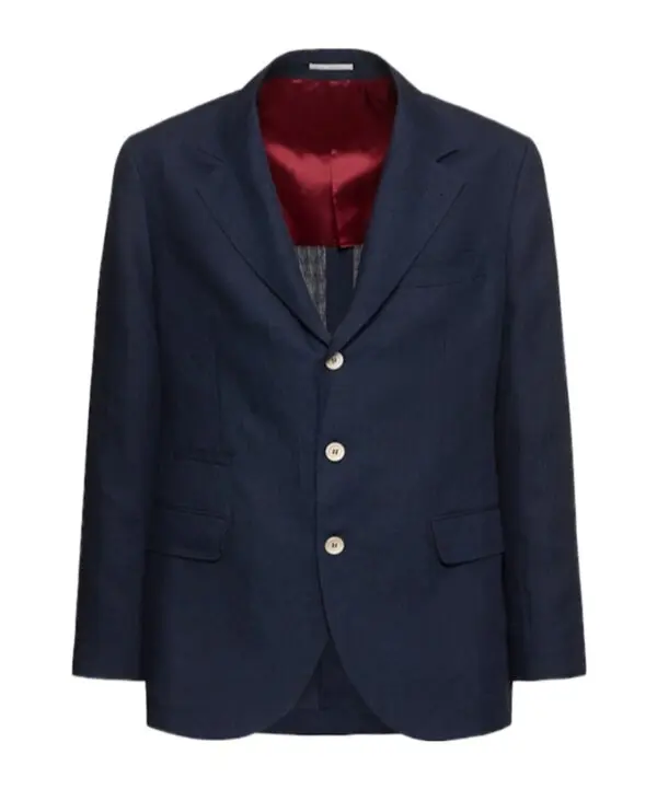 Brunello Cucinelli Long-sleeved Suit Coat - Blue
