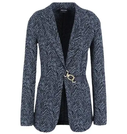 Giorgio Armani Jacquard Single-breasted Blazer - Patterned