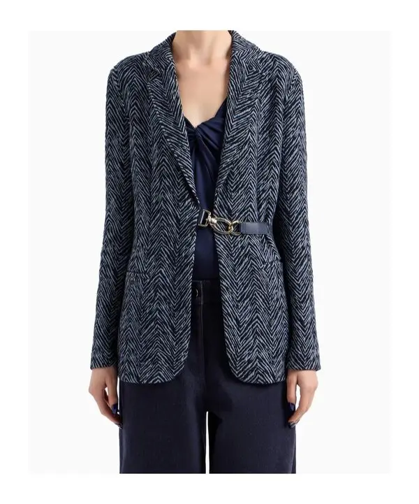 Giorgio Armani Jacquard Single-breasted Blazer