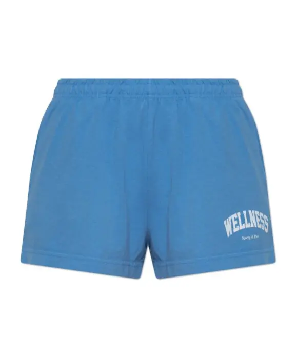 SPORTY  RICH Sporty & Rich Elastic Waist Shorts With Logo