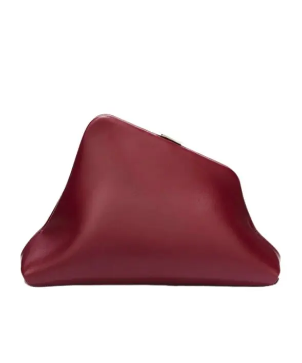 Attico Day Off Small Clutch Bag - Wine Red