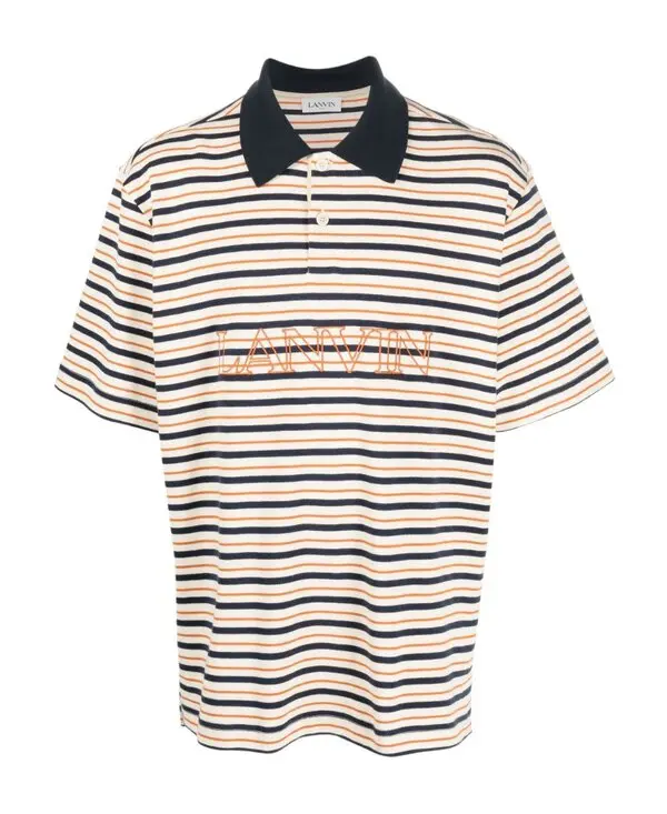 LANVIN Striped Polo Shirt