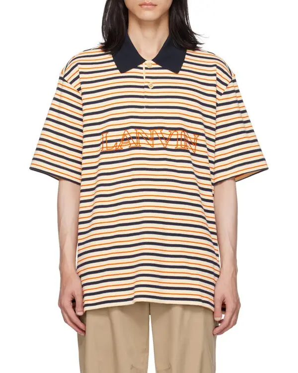 LANVIN Striped Polo Shirt