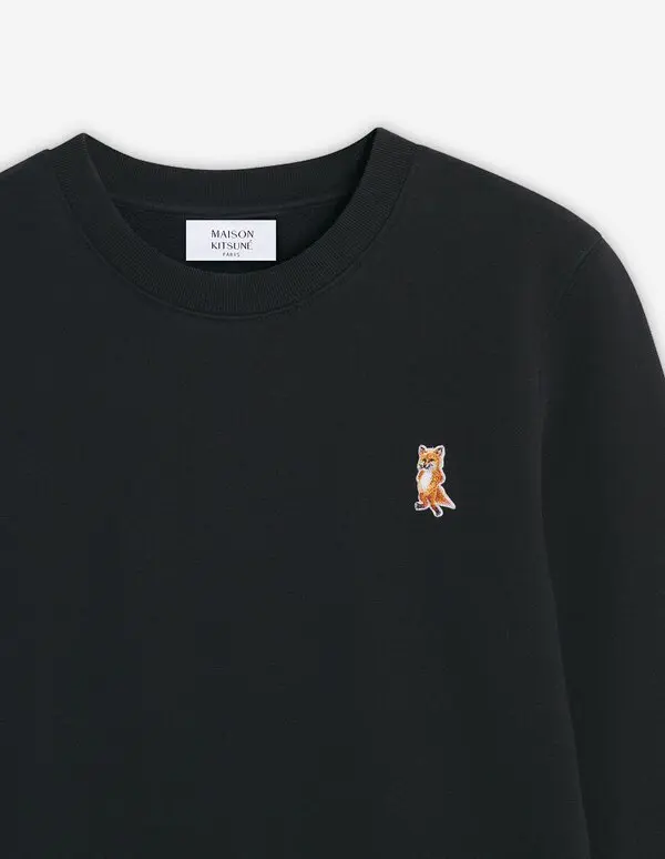 Maison Kitsuné Logo Patch Crewneck Sweatshirt