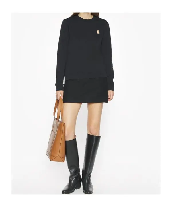 Maison Kitsuné Logo Patch Crewneck Sweatshirt