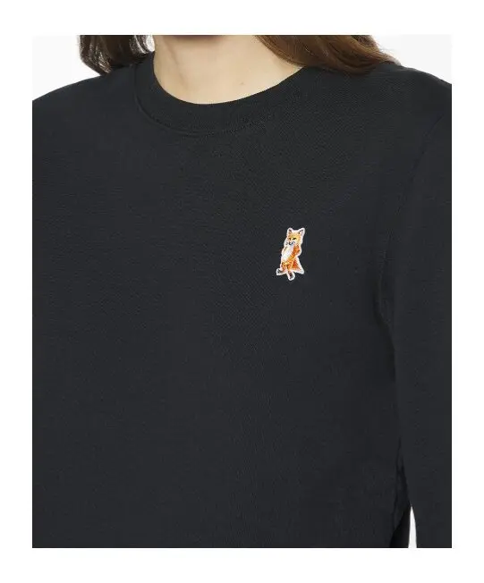 Maison Kitsuné Logo Patch Crewneck Sweatshirt