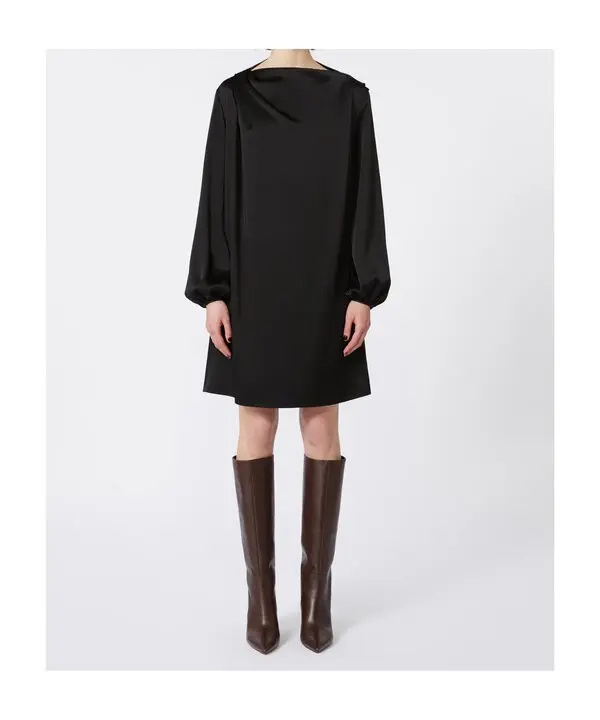 Max Mara Cabina Mini Dress With Puff Sleeves