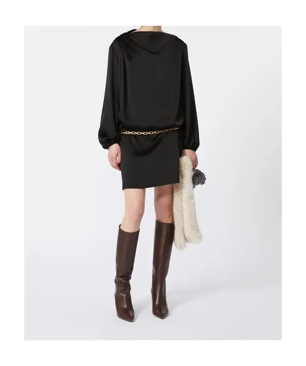 Max Mara Cabina Mini Dress With Puff Sleeves
