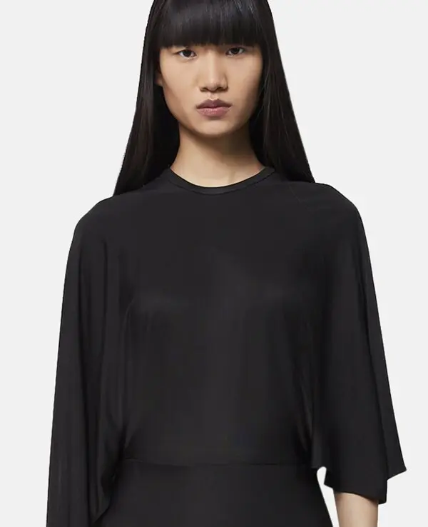 Stella McCartney Asymmetrical Cape Dress