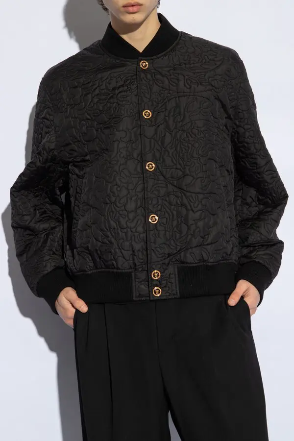 Versace Barocco Quilted Bomber Jacket
