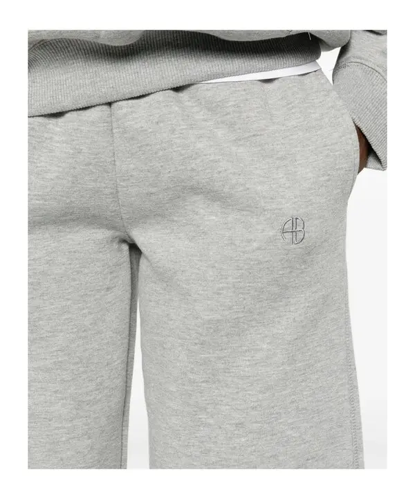 ANINE BING Kacey Wide Leg Track Pants - Gray