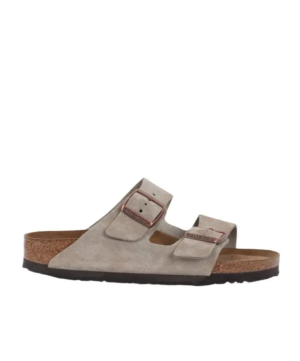 BIRKENSTOCK Suede Slides - Grey
