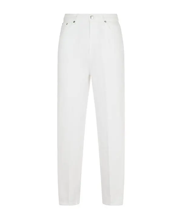 DONDUP Bessie Center-press Straight-leg Trousers - White
