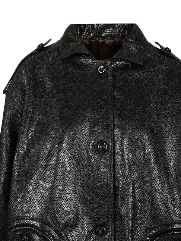 BLAZÉ MILANO Charlie Oversized Bomber Jacket - Black