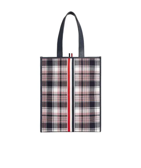 Thom Browne Vertical Rwb-webbing Stripe Tote Bag
