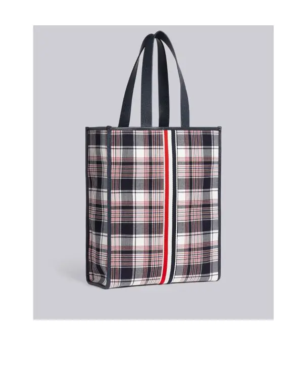 Thom Browne Vertical Rwb-webbing Stripe Tote Bag