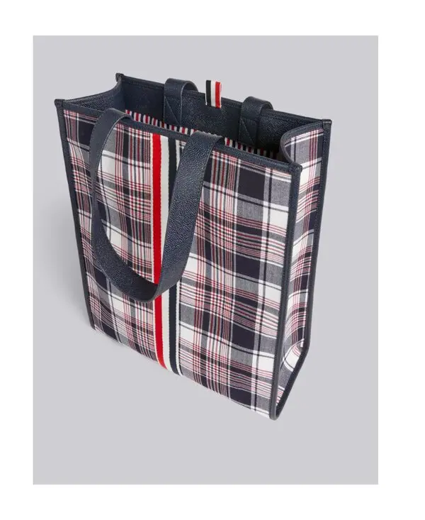 Thom Browne Vertical Rwb-webbing Stripe Tote Bag