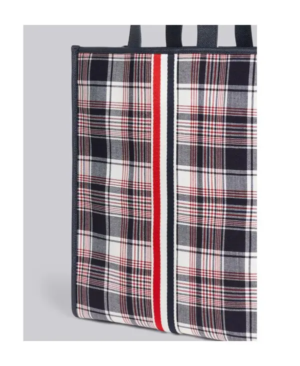Thom Browne Vertical Rwb-webbing Stripe Tote Bag
