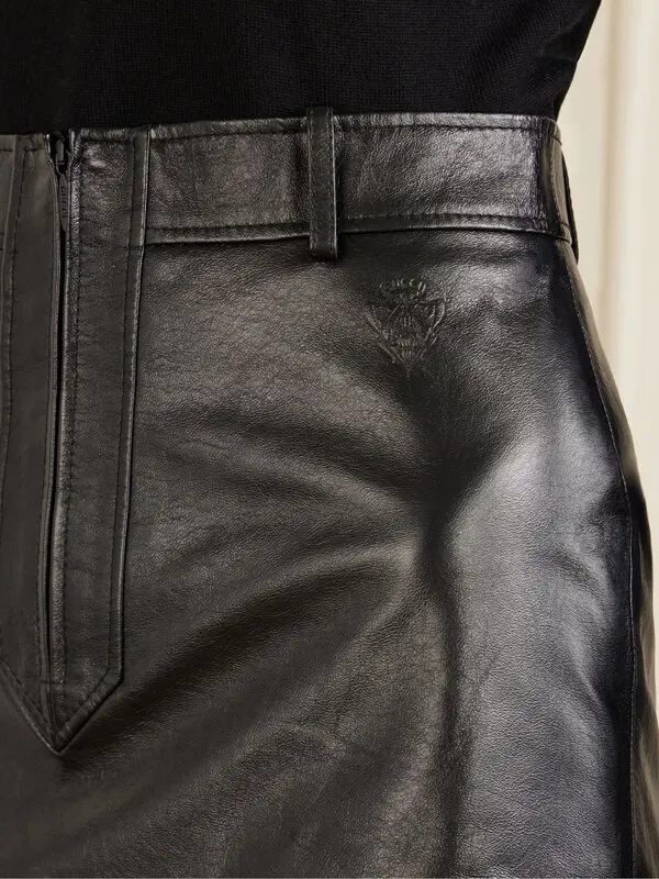 Gucci Leather Mini Skirt