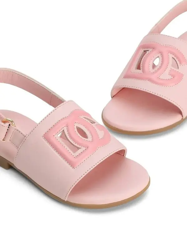 Dolce & Gabbana Logo-patch Open Toe Sandals