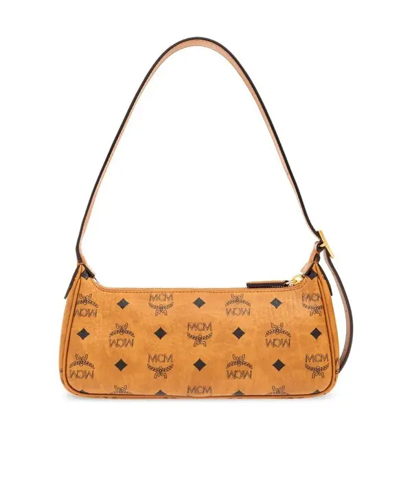 Mcm All-over Logo Print Shoulder Bag - Brown