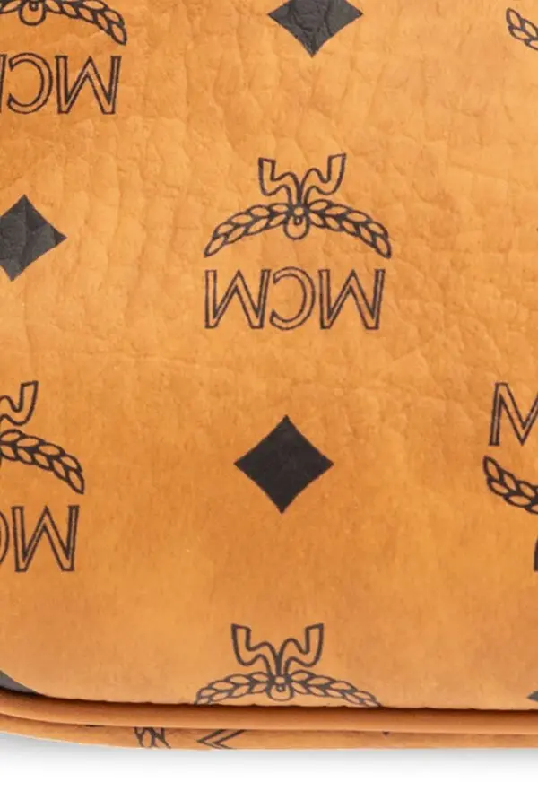 Mcm All-over Logo Print Shoulder Bag - Brown