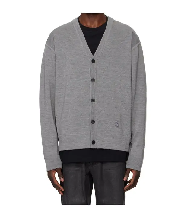 WOOYOUNGMI Rib Knitted Y-neck Cardigan