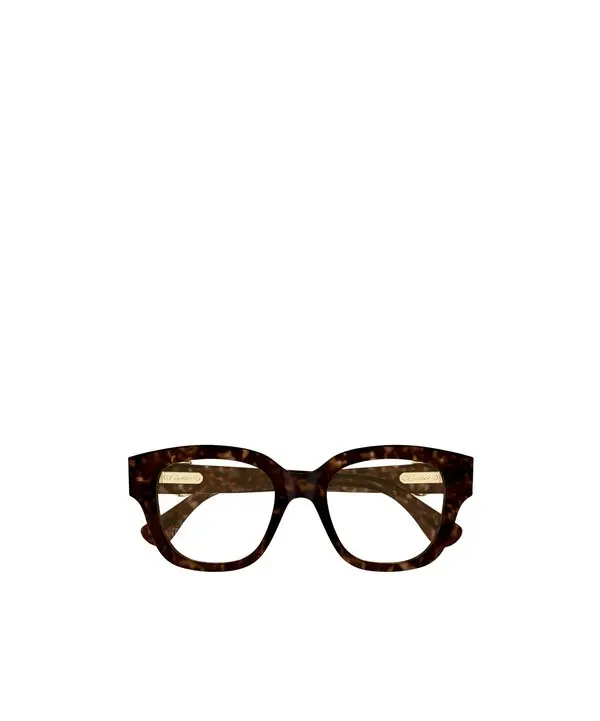 Cartier Rectangle Frame Eyeglasses - Brown