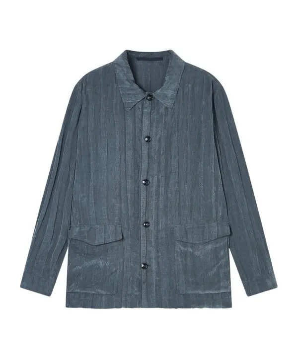 Giorgio Armani Button-up Lightweight Jacket - Grey