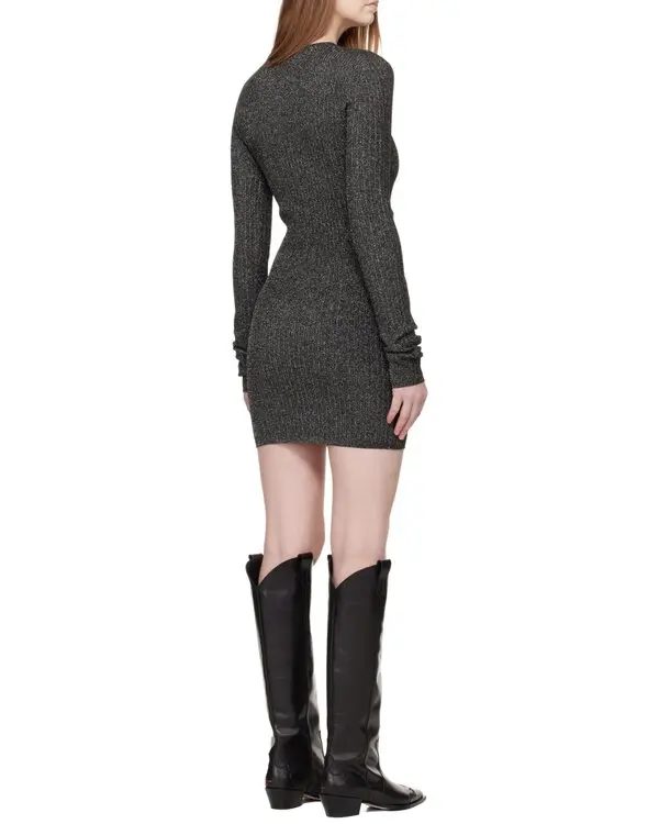 Amiri Keyhole Long Sleeve Mini Dress