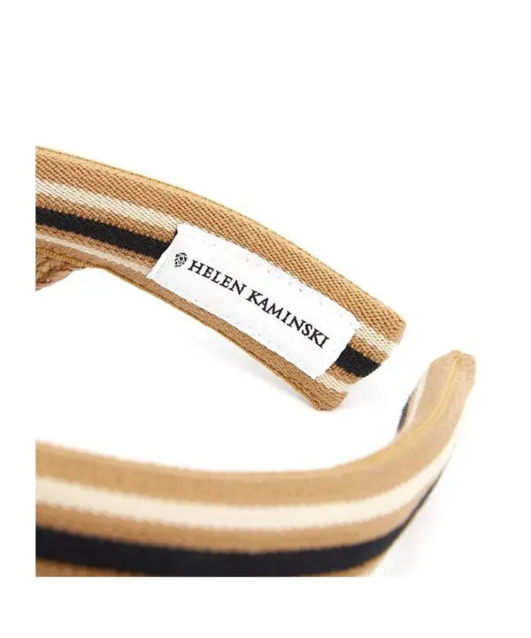 Helen Kaminski Woven Visor With Striped Details - Nude