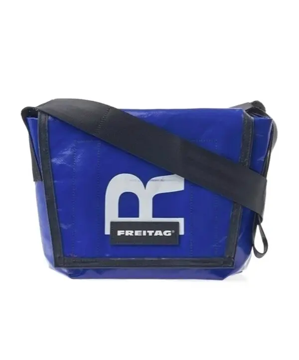 FREITAG Flap Shoulder Bag With Distressed Design - Royal Blue/white