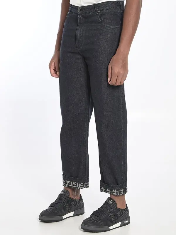 Fendi Straight-leg Belt-looped Jeans